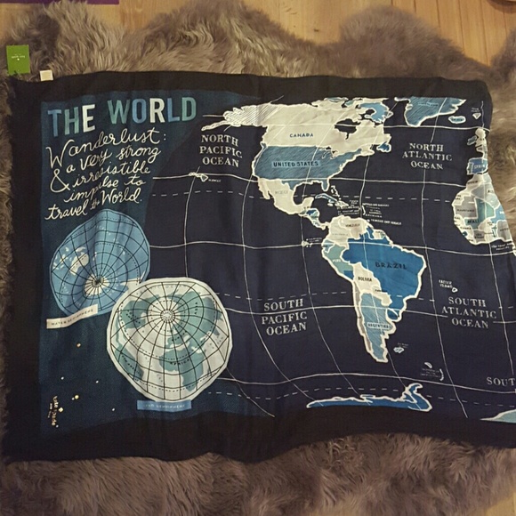 kate spade | Accessories | Kate Spade World Map Scarf | Poshmark